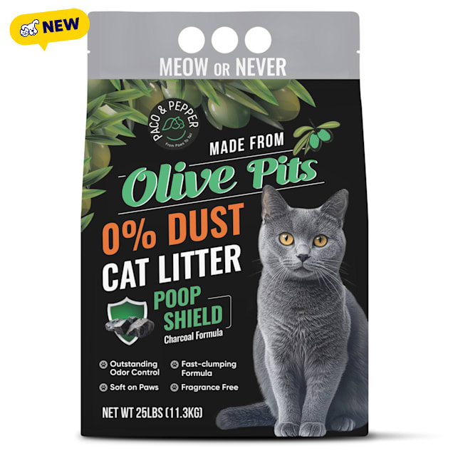 Paco & Pepper Poop Shield Charcoal Natural Unscented Clumping Cat ...