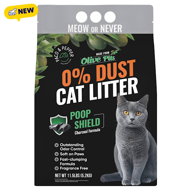 Paco & Pepper Poop Shield Charcoal Natural Unscented Clumping Cat ...