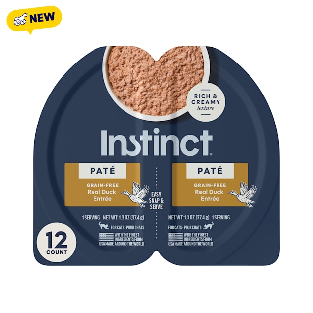 Instinct Pate Split Cup Real Duck Entree Grain-Free Wet Cat Food, 2.64 ...