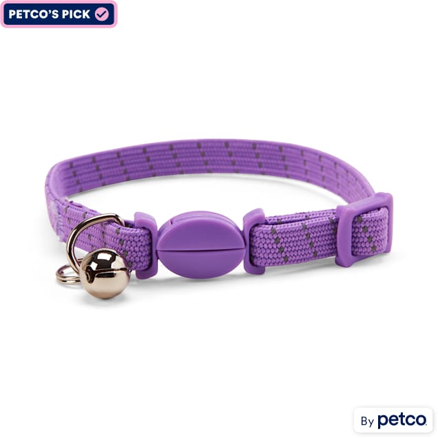YOULY The Classic Purple Reflective Rope Breakaway Cat Collar | Petco