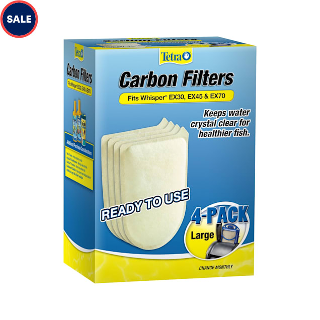 Tetra Large Replacement Carbon Filters for EX30, EX45 & EX70 Systems, 4 ...