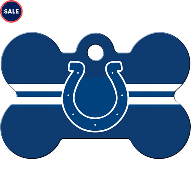 Quick-Tag Indianapolis Colts NFL Bone Personalized Engraved Pet ID Tag ...