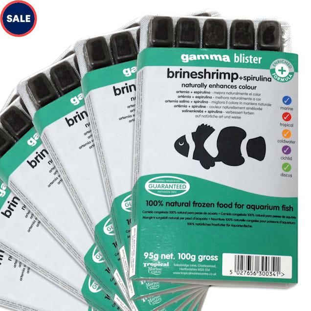 Tropical Marine Centre Gamma Frozen Food Brine Shrimp Plus Spirulina ...