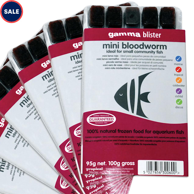 TROPICAL MARINE CENTRE Gamma Frozen Food Mini Bloodworm Blister Pack ...