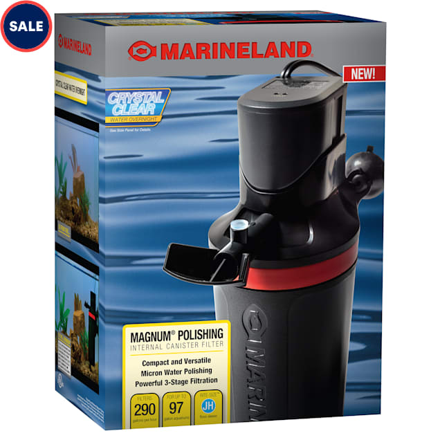Marineland Magnum Polishing Internal Canister Filter for Aquariums Up ...