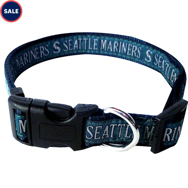 Pets First Seattle Mariners MLB Dog Collar, Medium | Petco