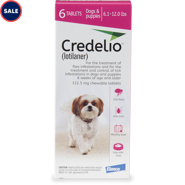 Credelio Chewable Tablet for Dogs 6.1-12 lbs, 6 Month Supply | Petco