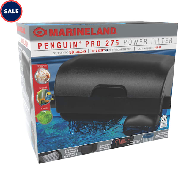 Marineland Penguin PRO 275 Power Filter, Multi-Stage Aquarium ...