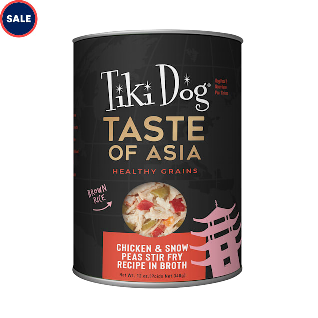 TIKI DOG TASTE OF ASIA CHICKEN & SNOW PEAS STIR FRY RECIPE WET DOG FOOD ...