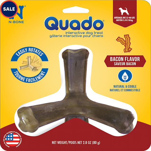 N-Bone Quado Bacon Flavor Interactive Medium Dog Treats, 2.8 oz. | Petco