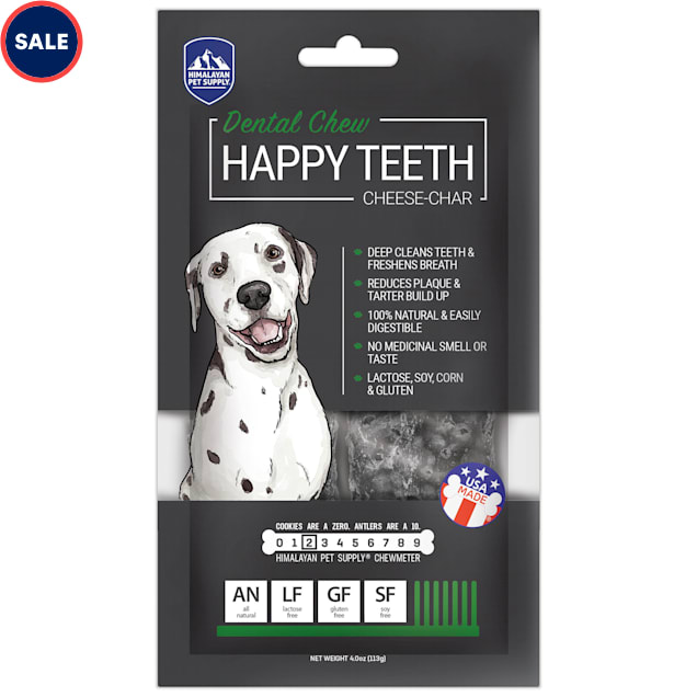 Himalayan Dog Chew Happy Teeth Cheese-Char Dental Chew, 4 oz. | Petco