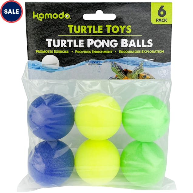 Multipet Komodo Ping Pong Balls Turtle Toy, Medium, Pack of 6 | Petco