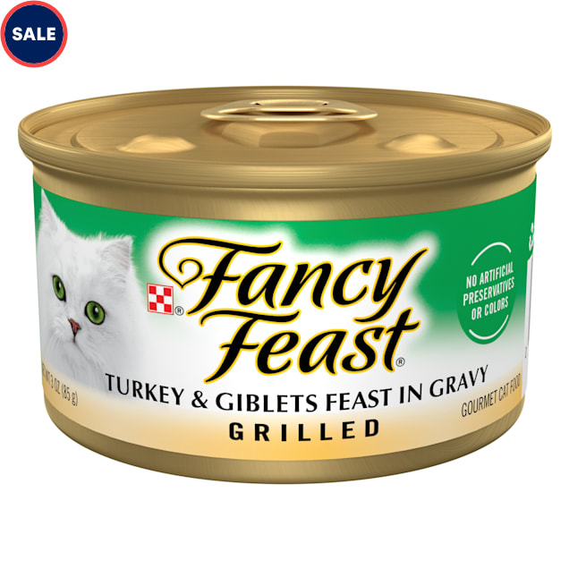 Fancy Feast Grilled Turkey and Giblets Feast in Wet Cat Food Gravy, 3 ...