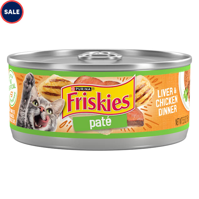 Purina Friskies Liver and Chicken Dinner Wet Cat Food Pate, 5.5 oz. | Petco