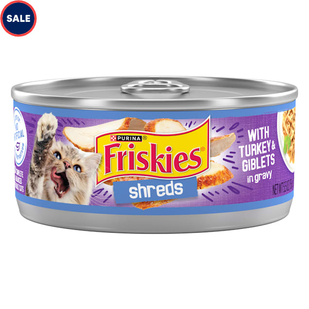 Friskies Shreds With Turkey and Giblets in Gravy Wet Cat Food, 5.5 oz ...