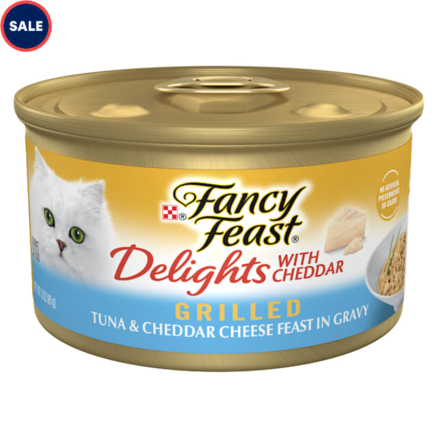 Fancy Feast Tuna & Cheddar Gravy Delights Wet Cat Food 3oz 24-Pack