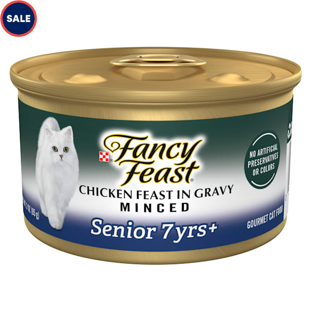 Fancy Feast High Protein Senior 7+ Chicken Minced Gravy Wet Cat Food, 3 ...