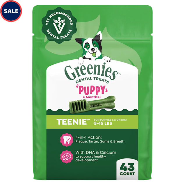 Greenies Puppy Teenie Size Natural Dental Dog Treats, 12 oz. Pack (43 ...