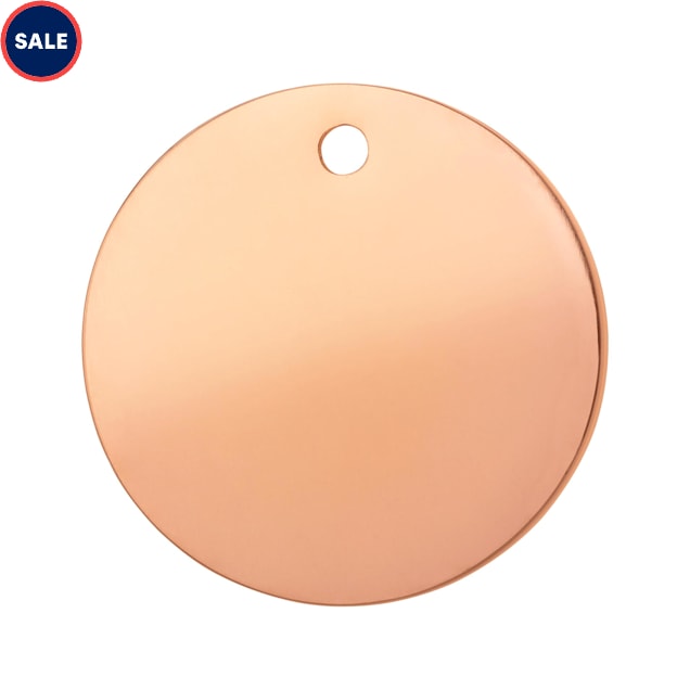 Red Dingo Titanium Coated Circle Personalized Engraved Pet ID Tag, Rose ...
