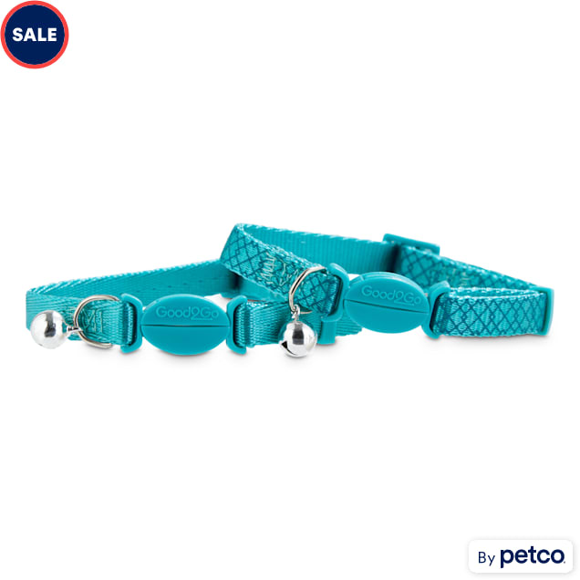 Good2Go 2 Pack Breakaway Cat Collars, Turquoise, Small/Medium | Petco