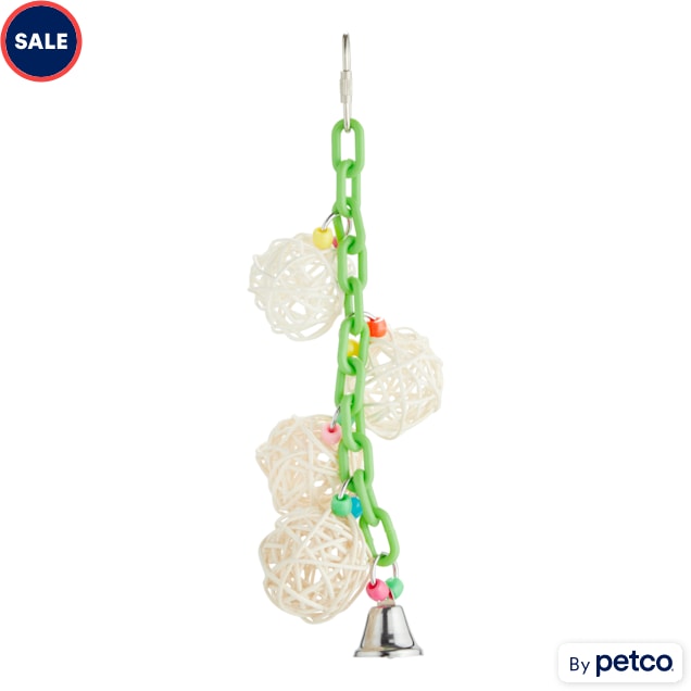 You & Me 4-Ball Chain with Bell Noisemaking Bird Toy, Small | Petco