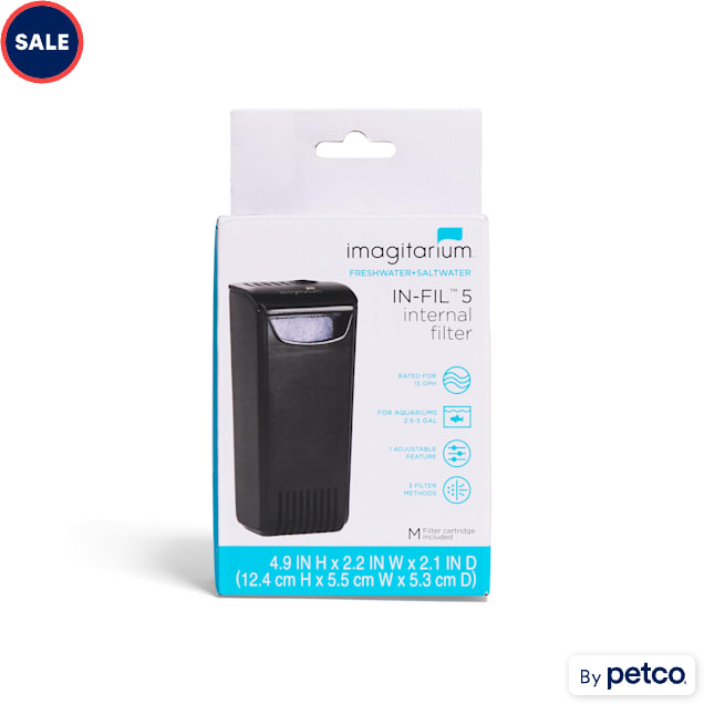 Imagitarium IN-FIL 5 Internal Filter, 2.5-5 Gallons | Petco