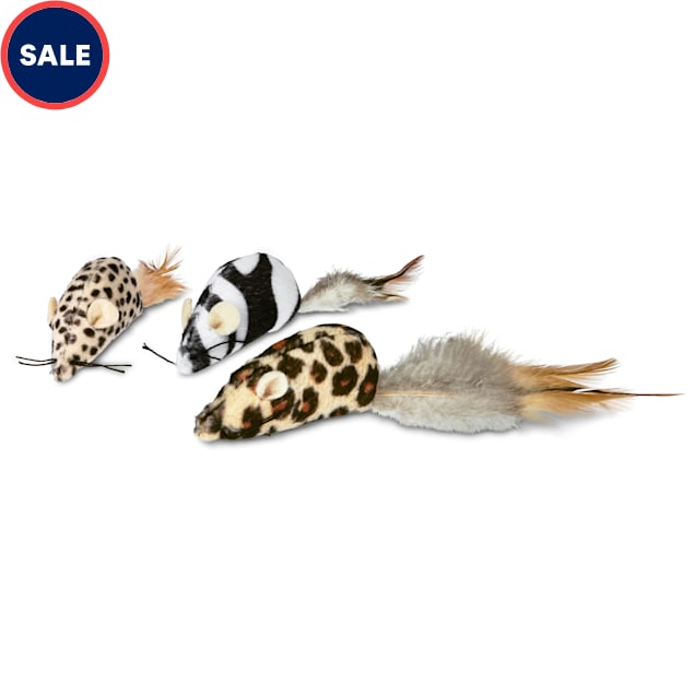 Leaps & Bounds Safari Mice Cat Toys with Catnip, Pack of 3 | Petco