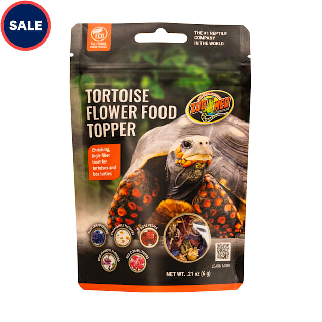 Zoo Med Tortoise & Box Turtle Flower Food Topper, 0.21 oz. | Petco