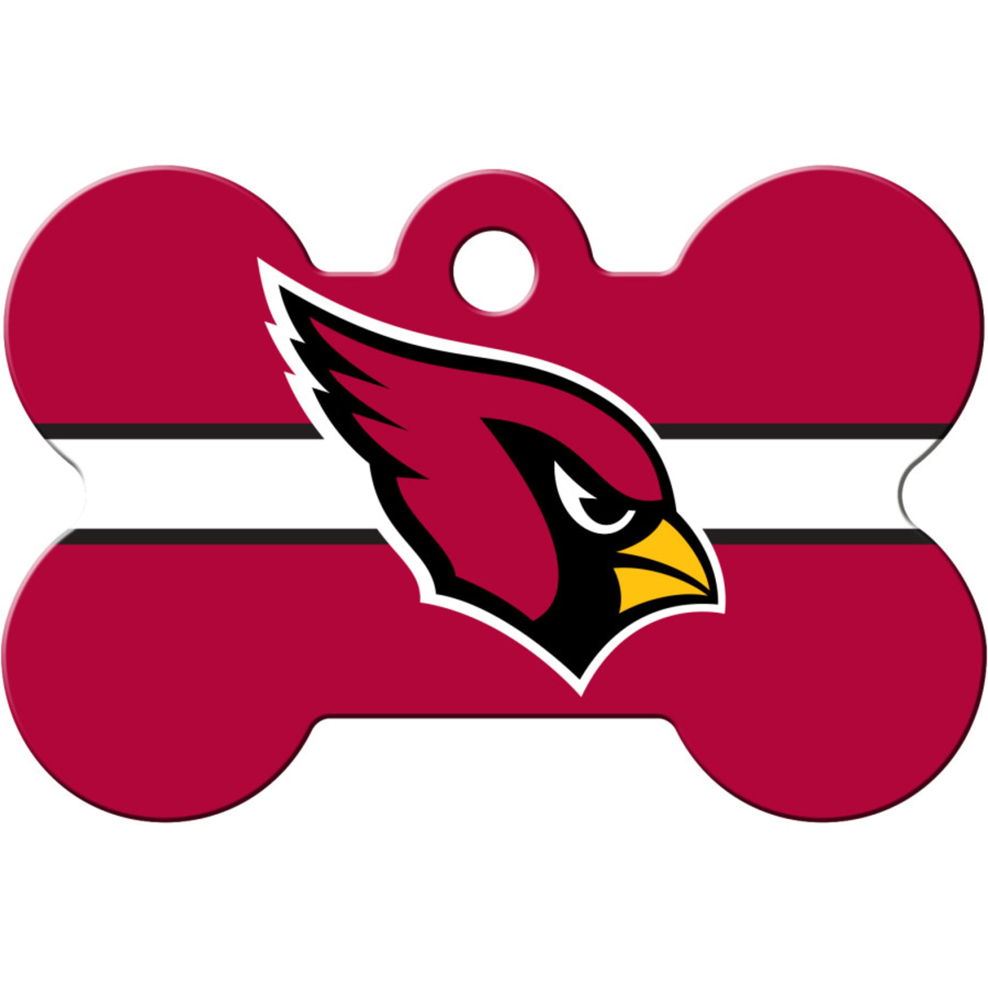 Quick-Tag NFL Bone Personalized Engraved Pet ID Tag, Arizona Cardinals ...