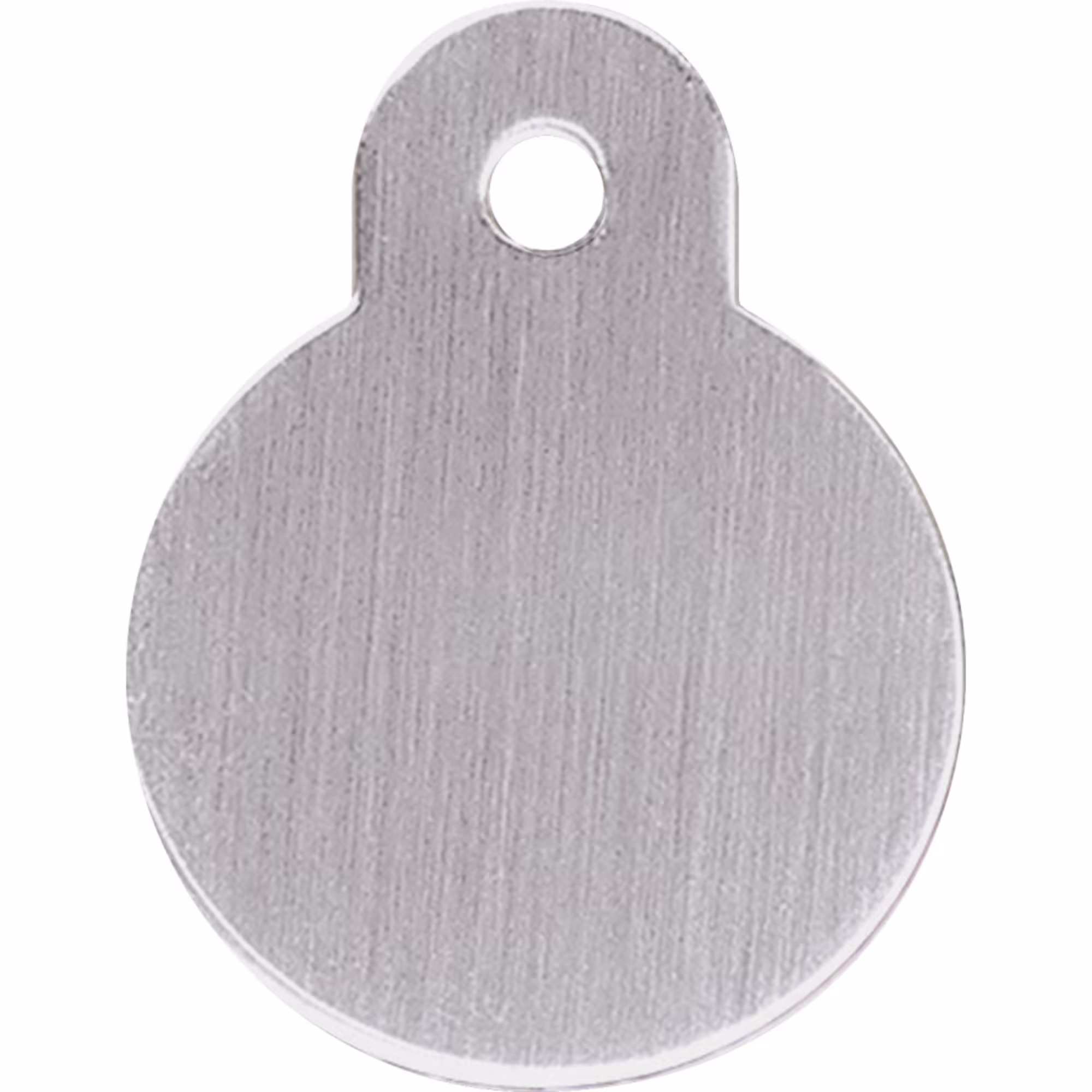 Quick-Tag Circle Personalized Engraved Pet ID Tag, Brushed Chrome ...