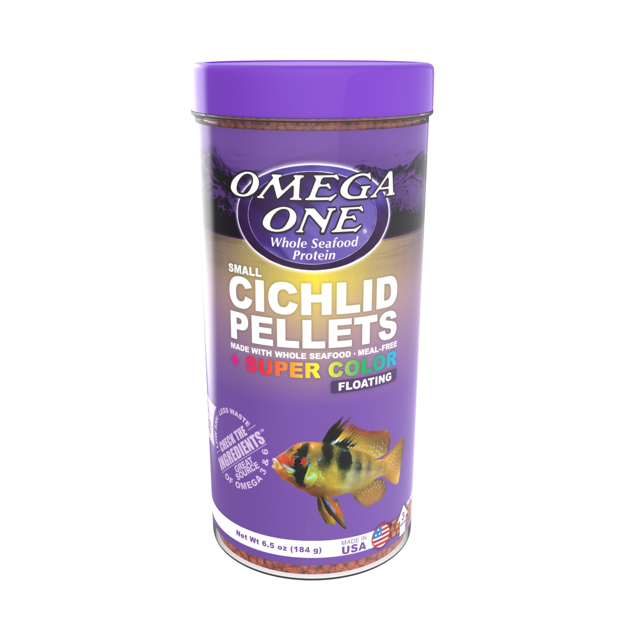 Omega One Cichild Small Floating Pellets, 6.5 oz. | Petco