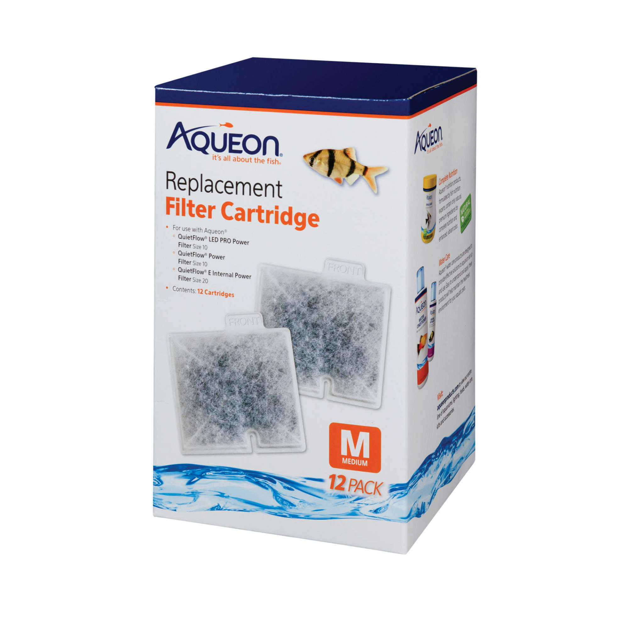 Aqueon Replacement Filter Cartridges, Medium, Pack of 12 | Petco