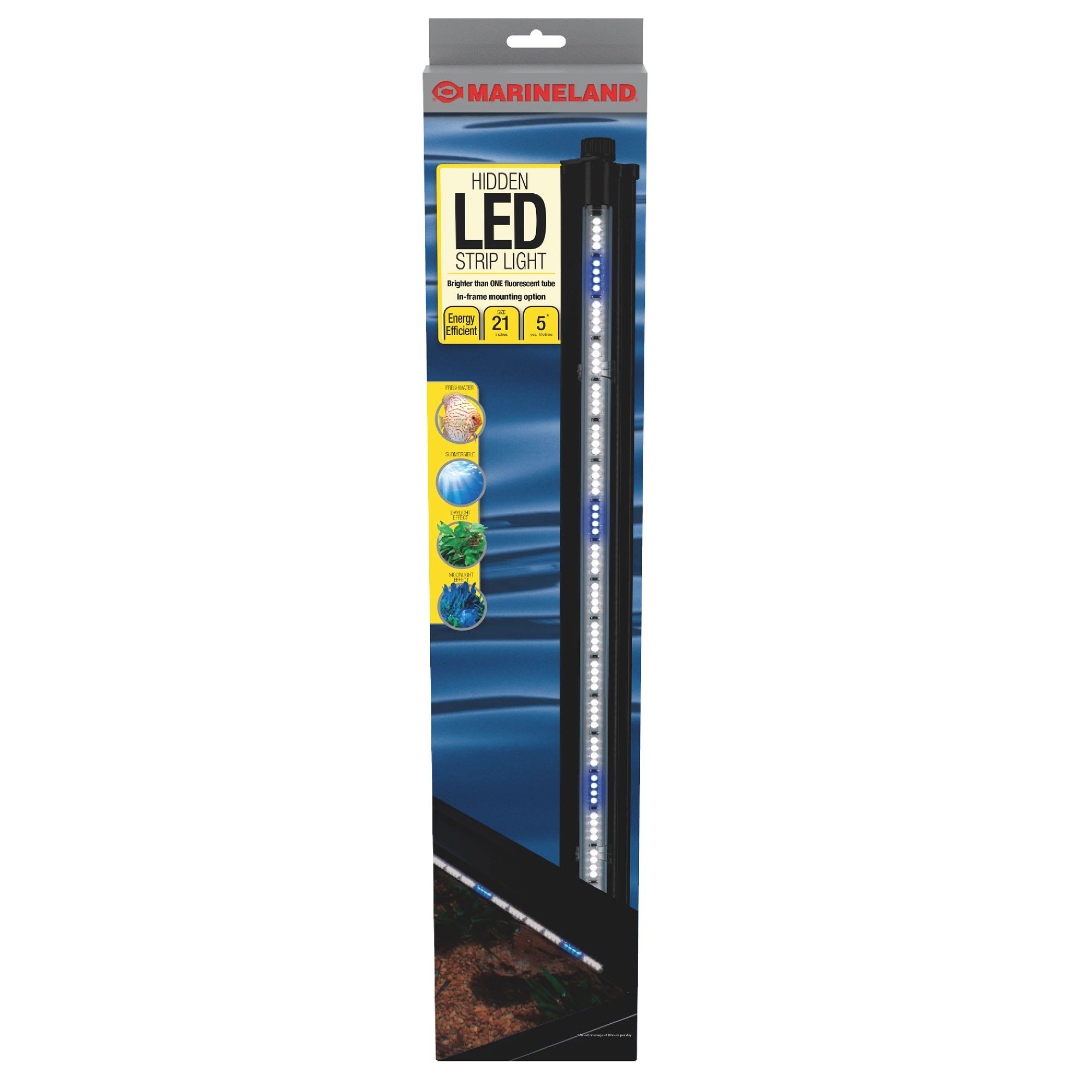Marineland Hidden LED Strip Light For Aquariums, 21" | Petco
