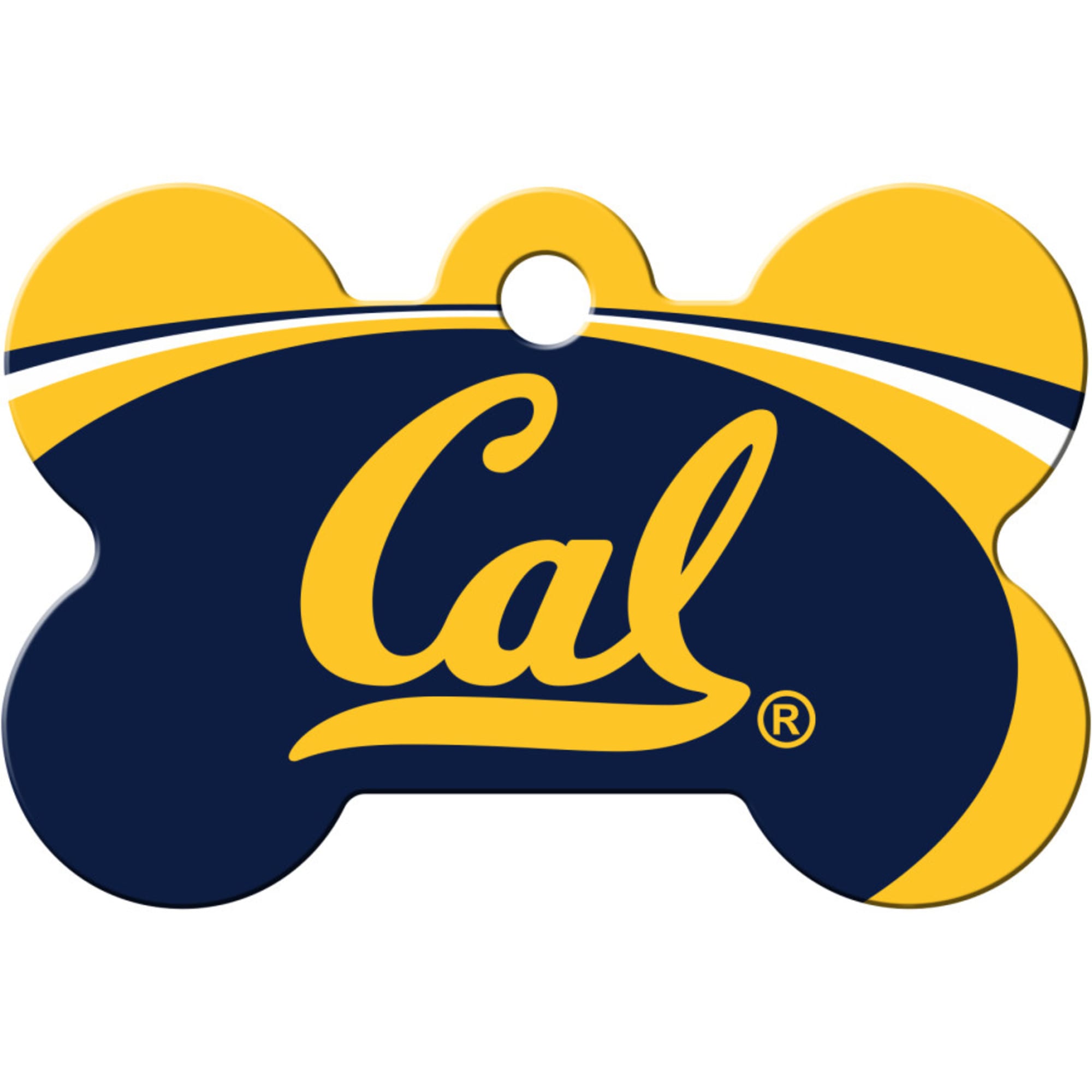 Quick-Tag Cal Golden Bears NCAA Bone Personalized Pet ID Tag, 1.5"x1 ...
