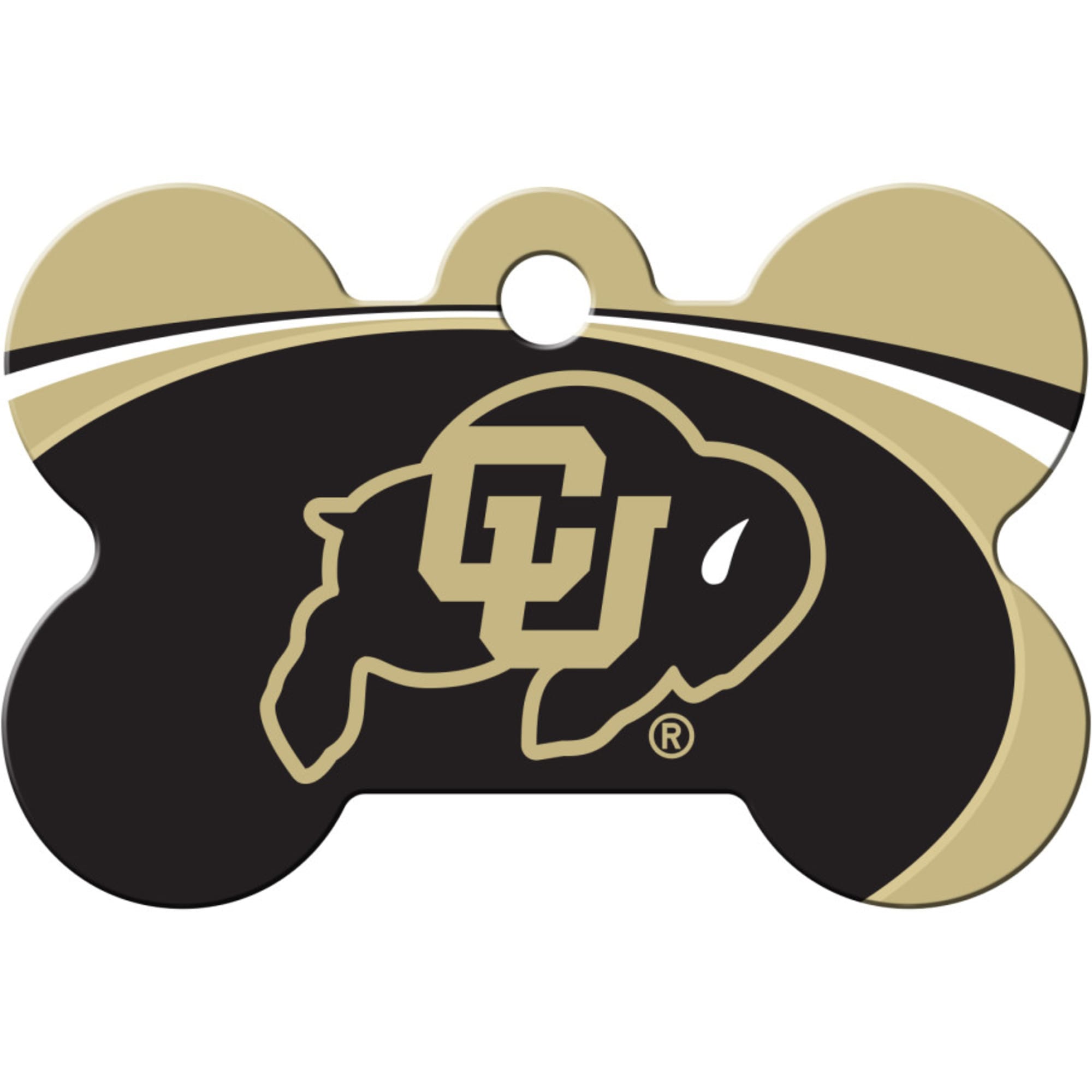Quick-Tag University of Colorado NCAA Bone Personalized Pet ID Tag, 1.5 ...