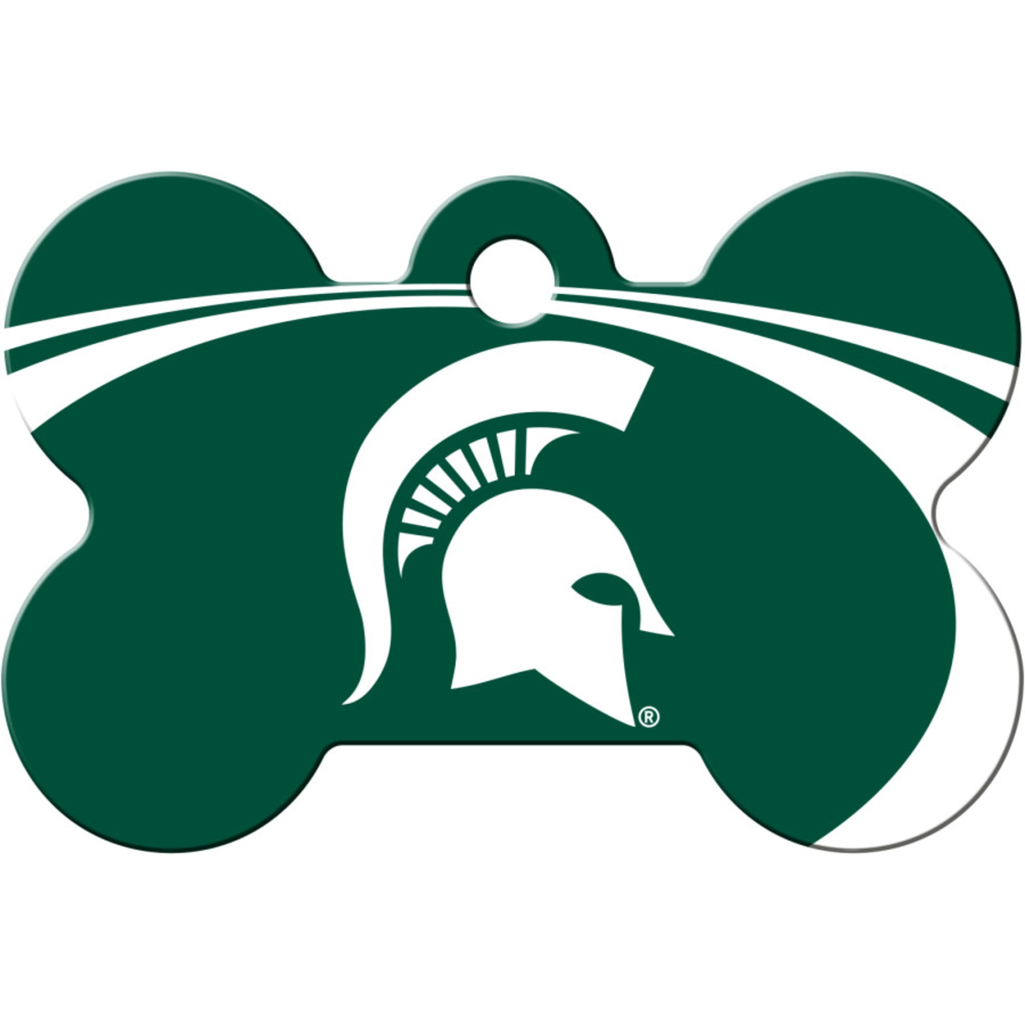 Quick-Tag Michigan State NCAA Bone Personalized Pet ID Tag, 1.5"x1" | Petco