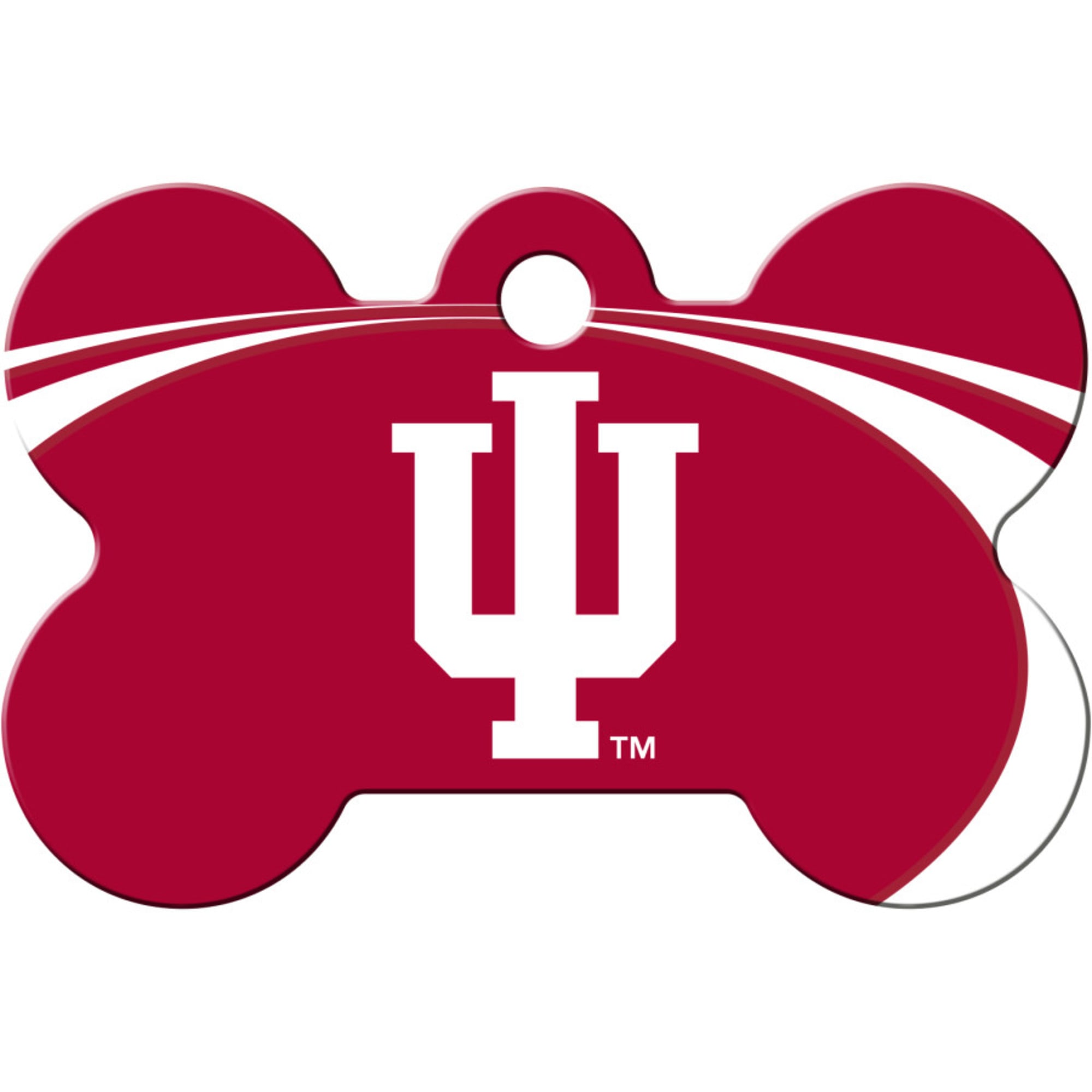 Quick-Tag University of Indiana NCAA Bone Personalized Pet ID Tag, 1.5 ...