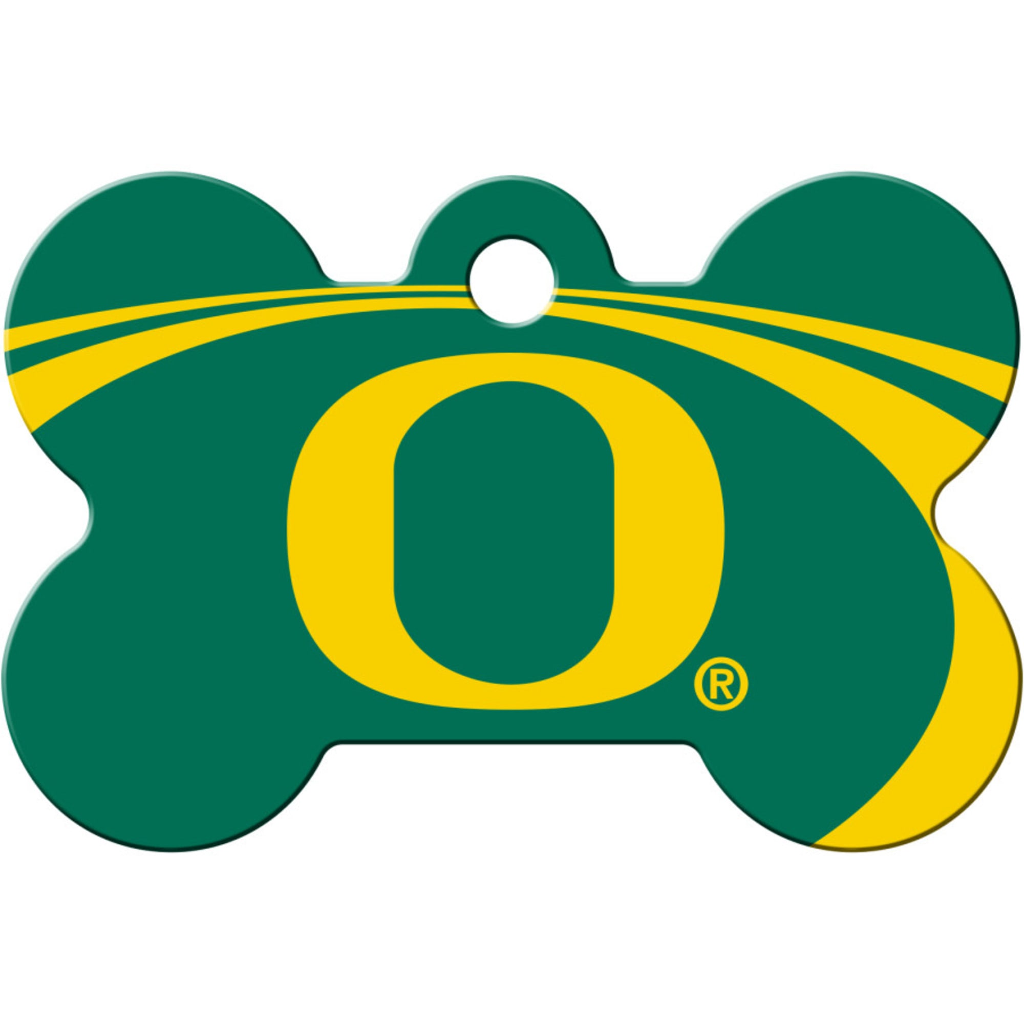 Quick-Tag Oregon Ducks NCAA Bone Personalized Pet ID Tag, 1.5"x1" | Petco
