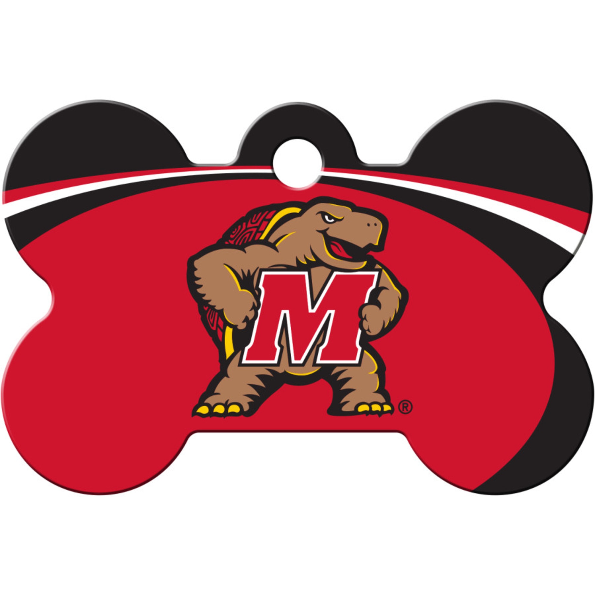 Quick-Tag University of Maryland NCAA Bone Personalized Pet ID Tag, 1.5 ...