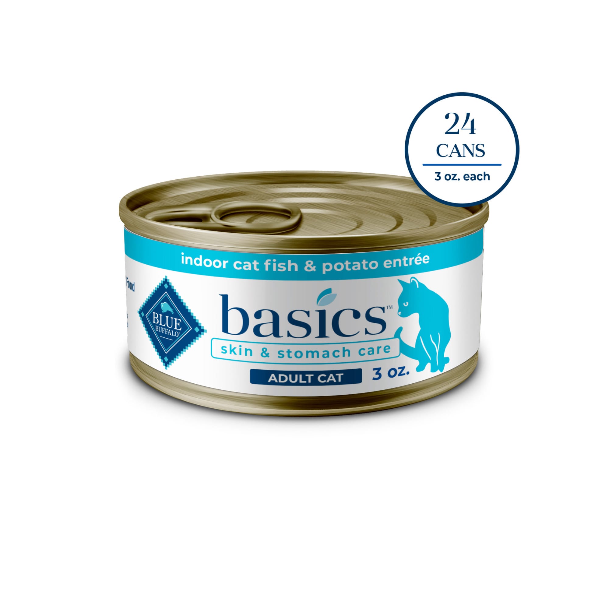 Blue Buffalo Basics Grain-Free Fish Wet Cat Food, 3 oz, 24 Ct. | Petco