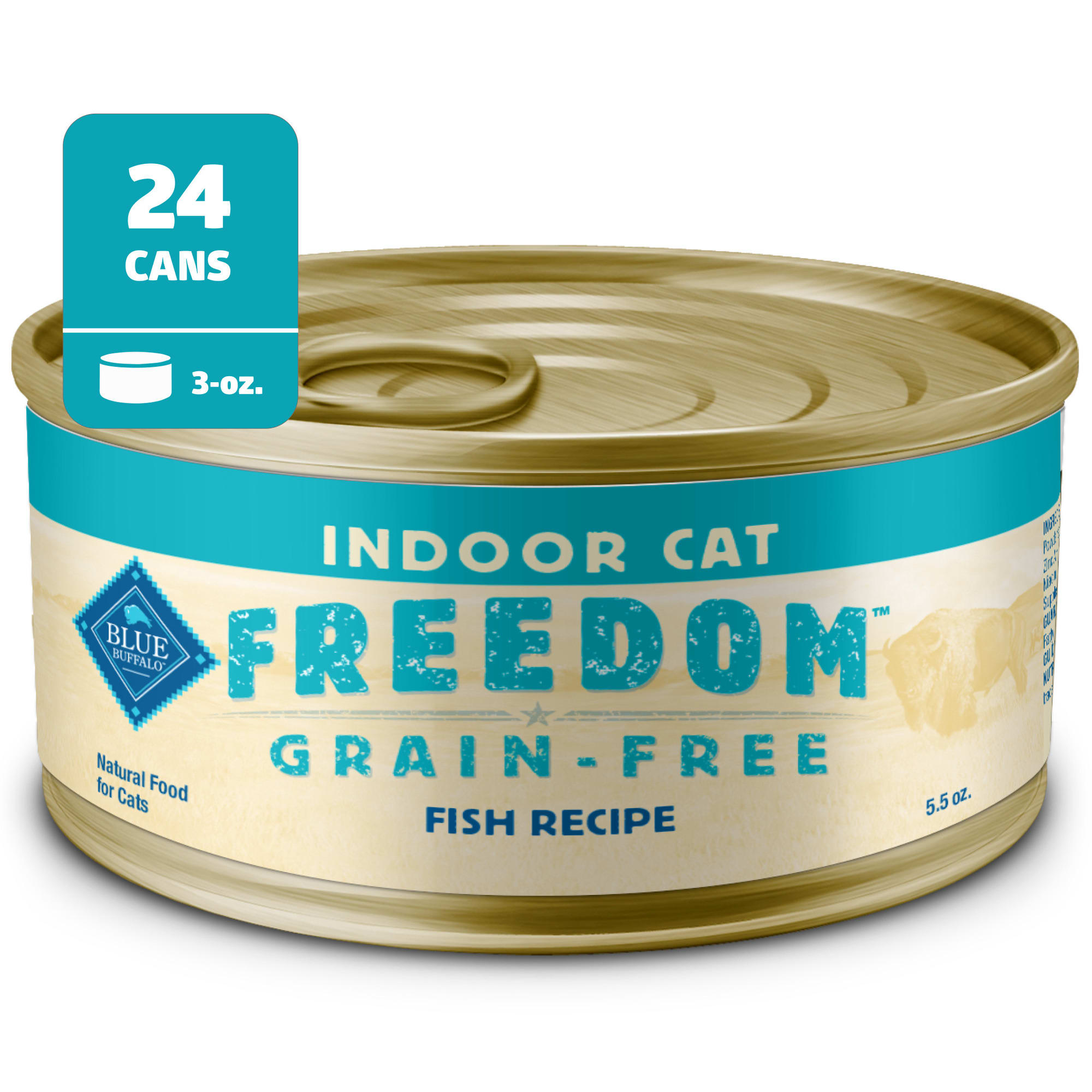 Blue Buffalo Freedom Grain-Free Fish Indoor Adult Wet Cat Food, 5.5 oz ...