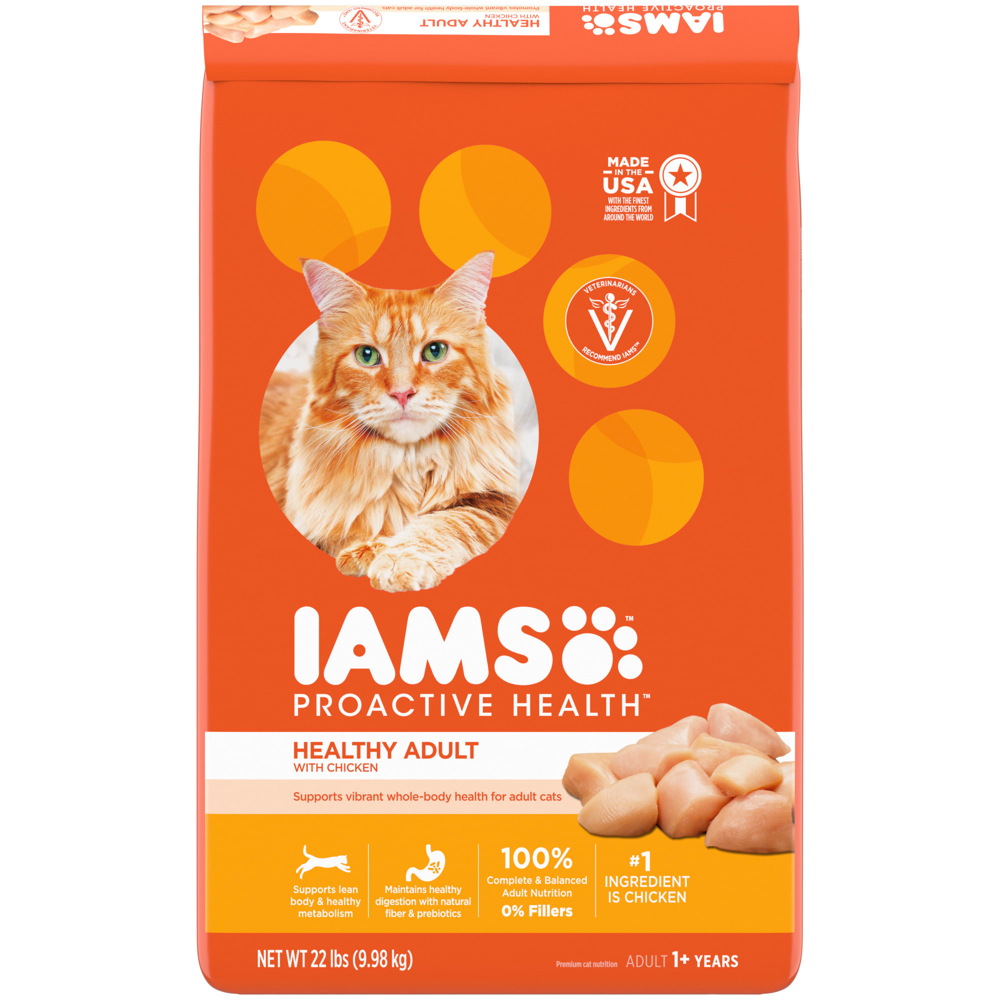 Iams ProActive Health With Chicken Adult Dry Cat Food 22 Lbs Petco