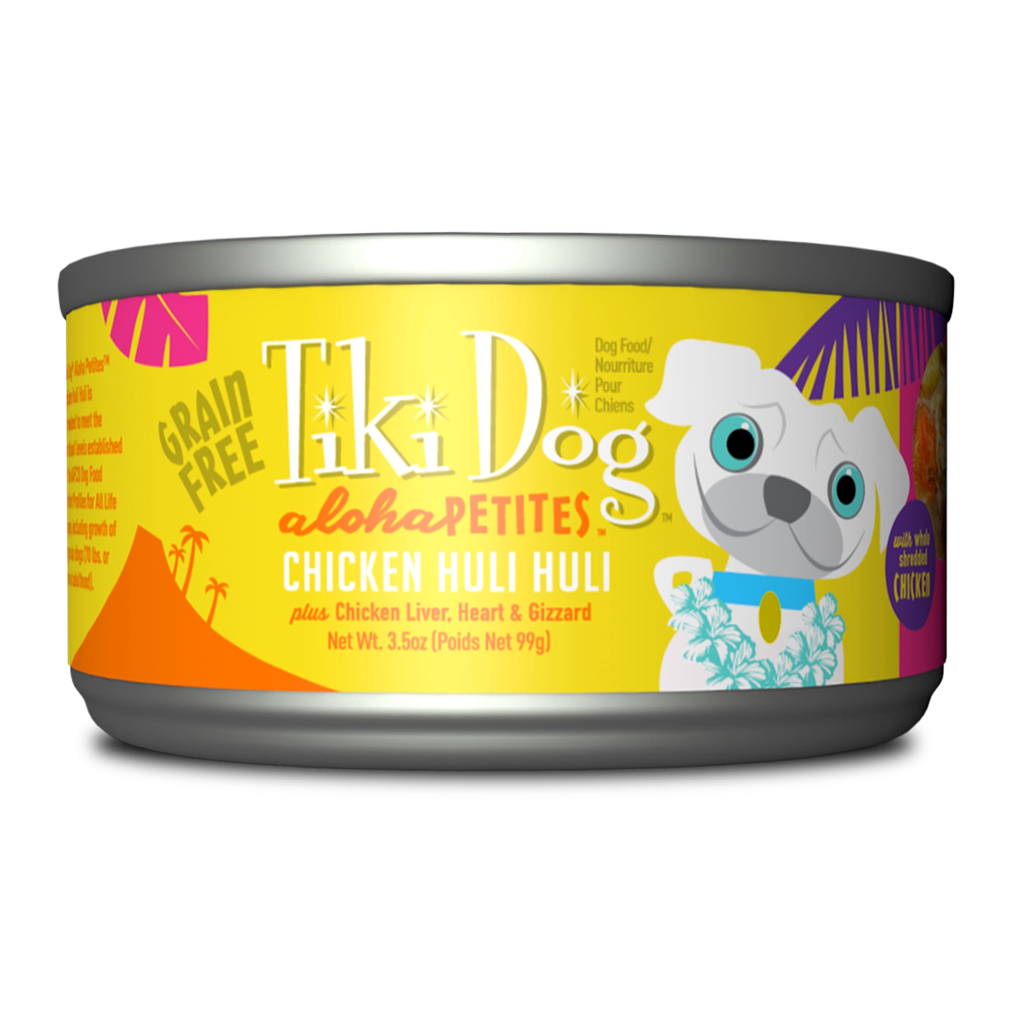 Tiki Dog Petites Grain Free Chicken Wet Dog Food Cans, 3.5 oz., Case of ...