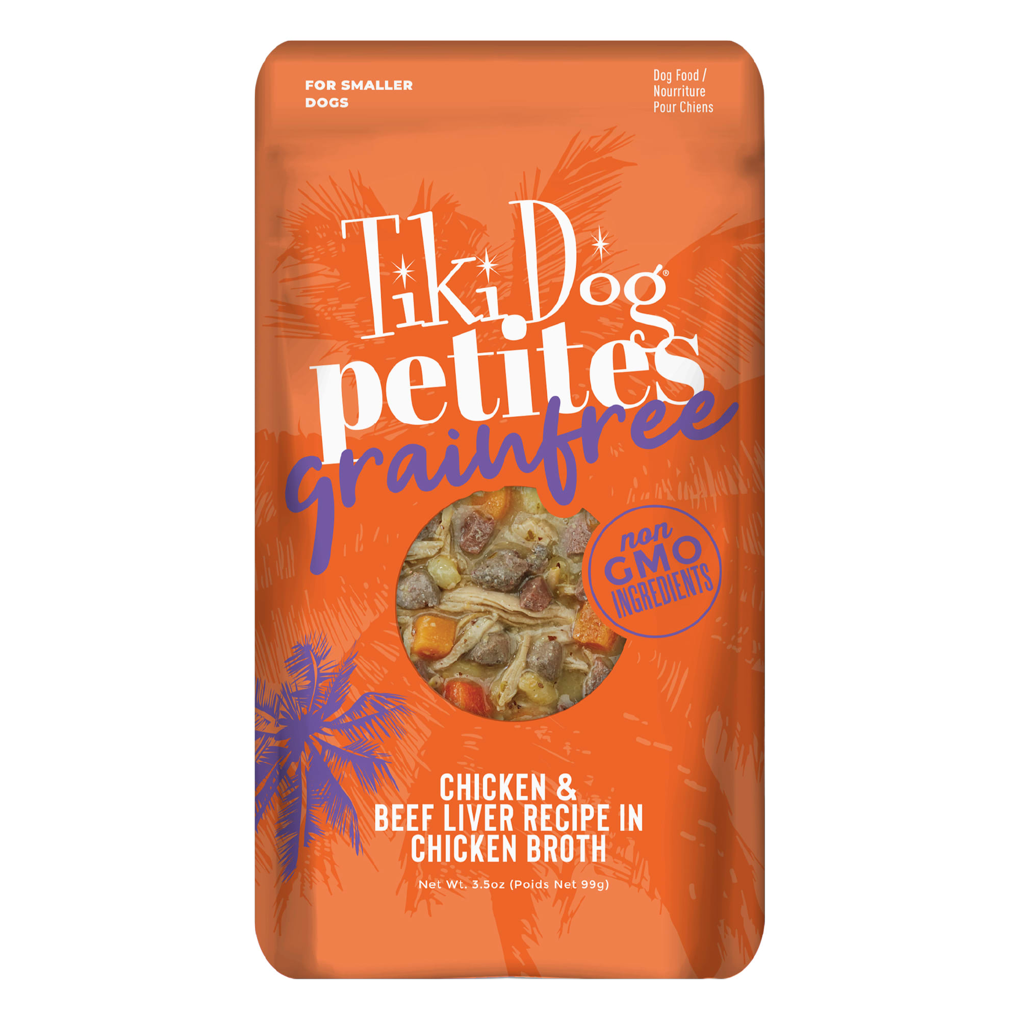 Tiki Dog Petites Grain Free Chicken & Beef Wet Dog Food Pouches, 3.5 oz ...