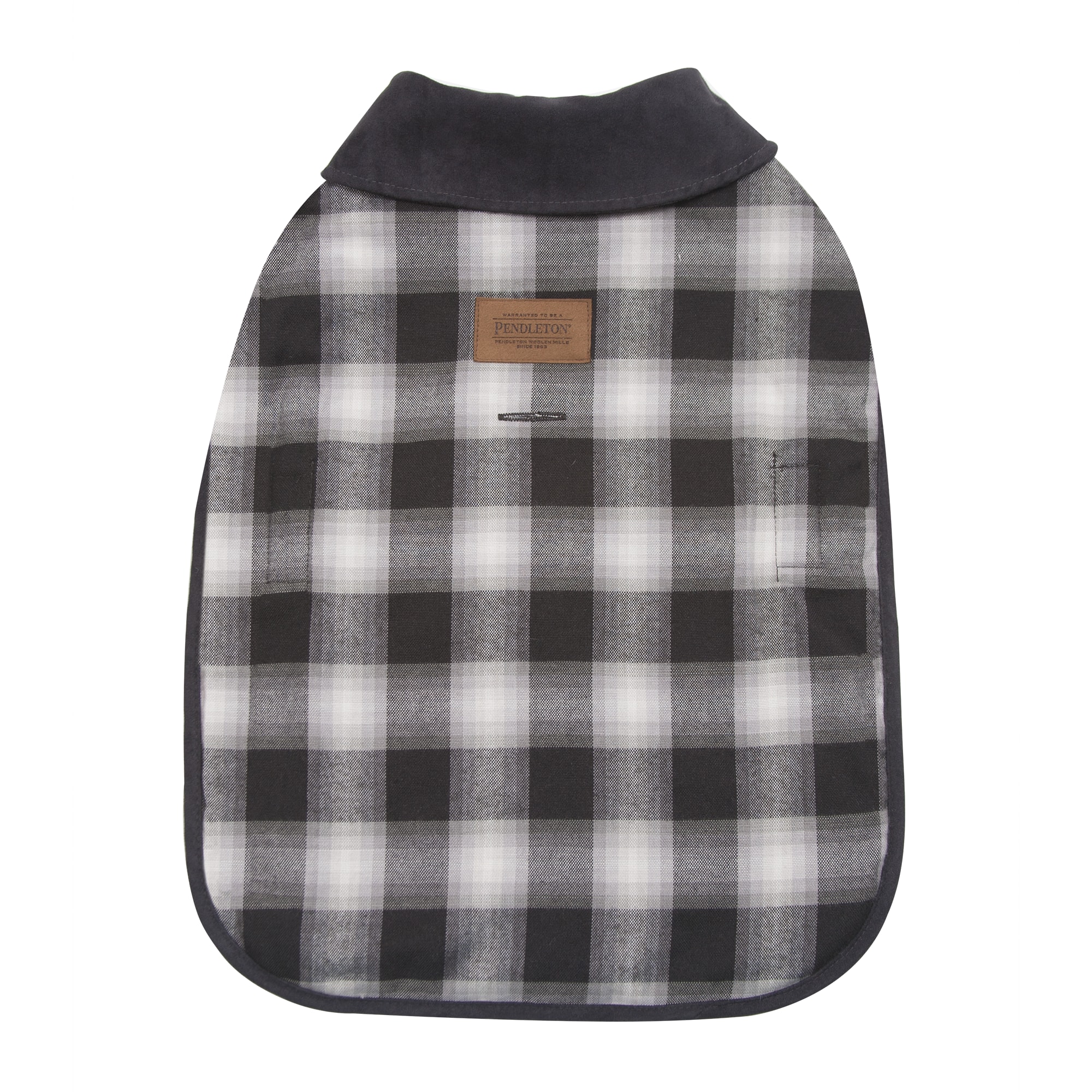 Pendleton Charcoal Ombre Plaid Dog Coat, Small | Petco