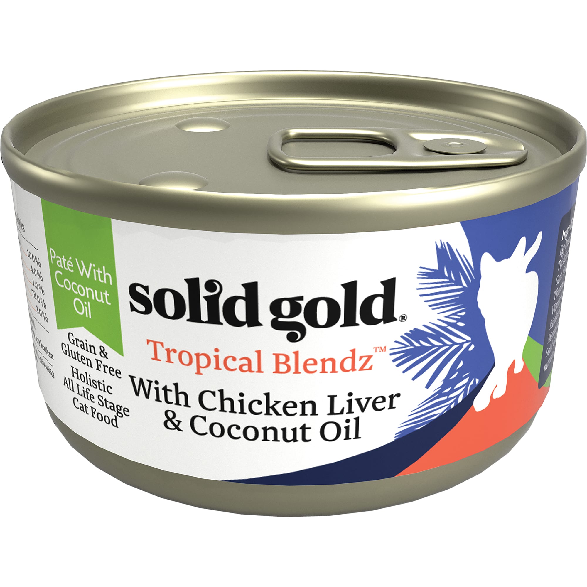 Solid Gold Tropical Blendz Chicken Liver & Coconut Oil Pate Wet Cat ...