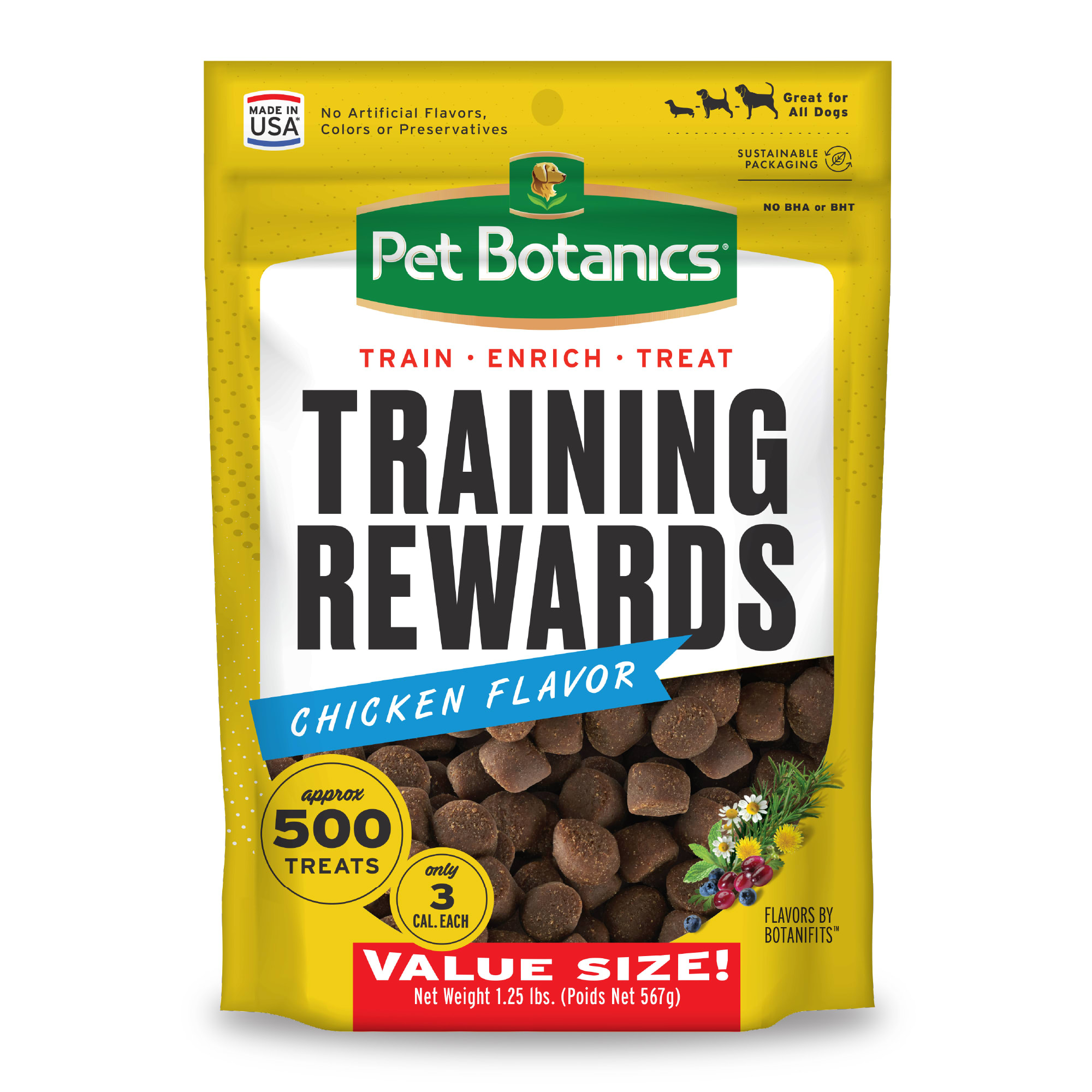 Pet Botanics Training Rewards Chicken Soft & Chewy Dog Treats, 1.5 lbs ...