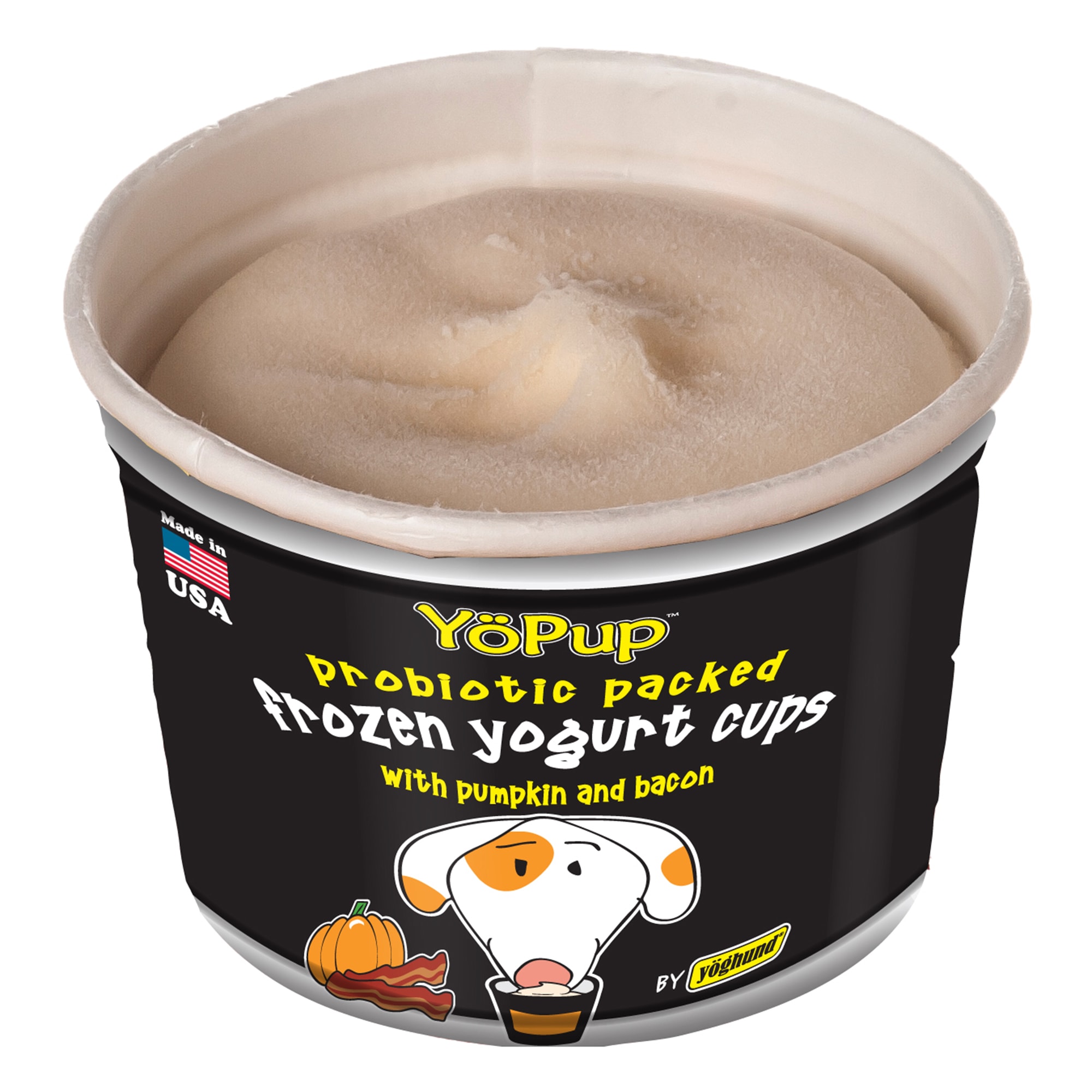 Yoghund YoPup Frozen Pumpkin & Bacon Yogurt Cups for Dogs, 3.5 fl. oz ...