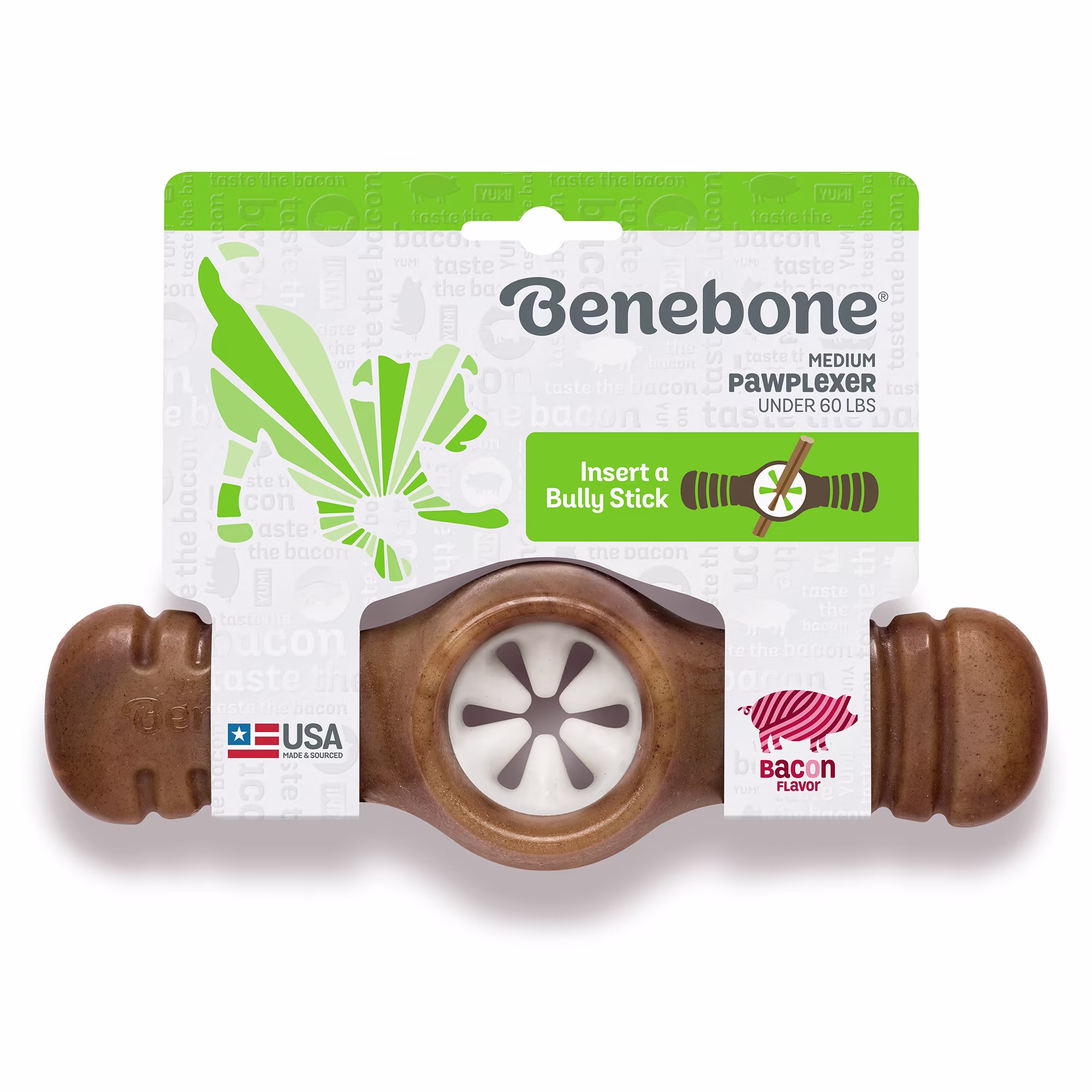 Benebone Bacon Flavored Pawplexer Chew Toy For Dog, Medium | Petco