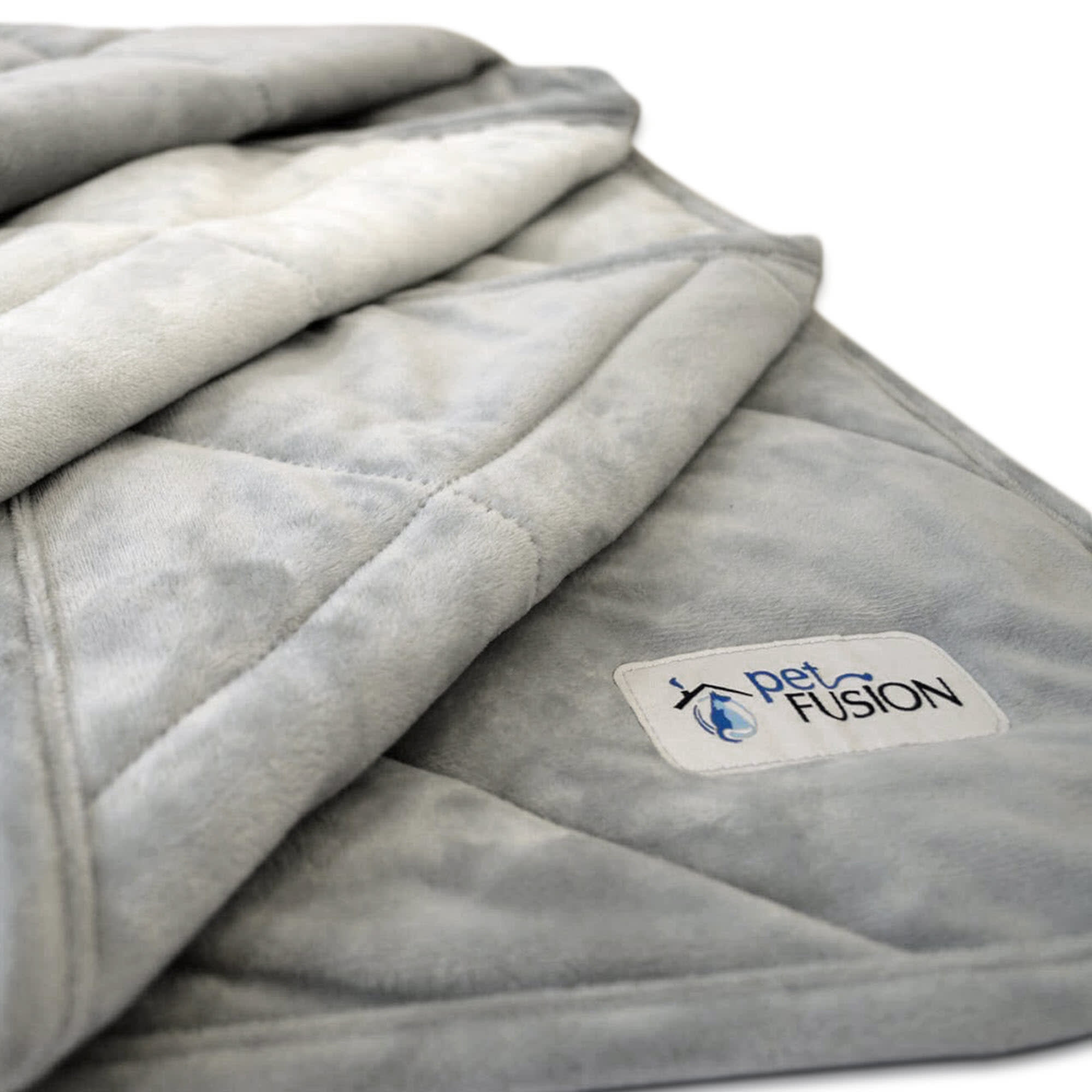 PetFusion Microplush Quilted Pet Gray Blanket, 42" L X 34" W | Petco